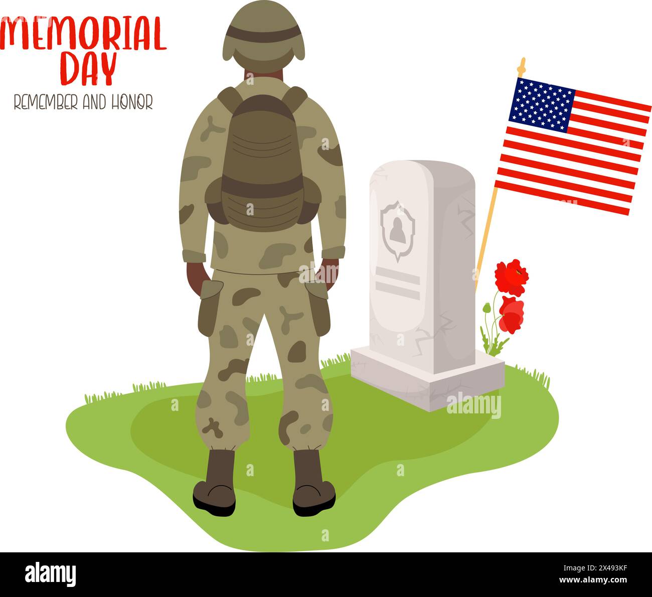 Honor cemetery Stock Vector Images - Alamy