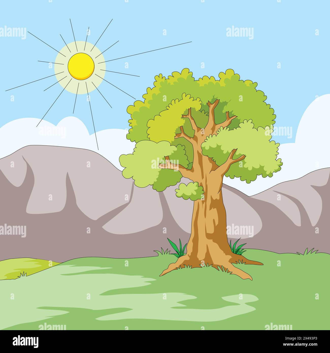 Large tree view Stock Vector Images - Alamy