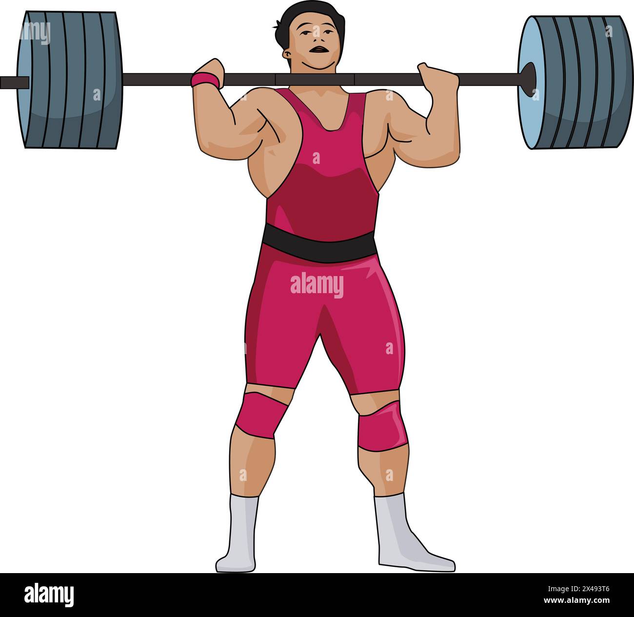 Weightlifter lifting heavy weight rode Stock Vector Image & Art - Alamy