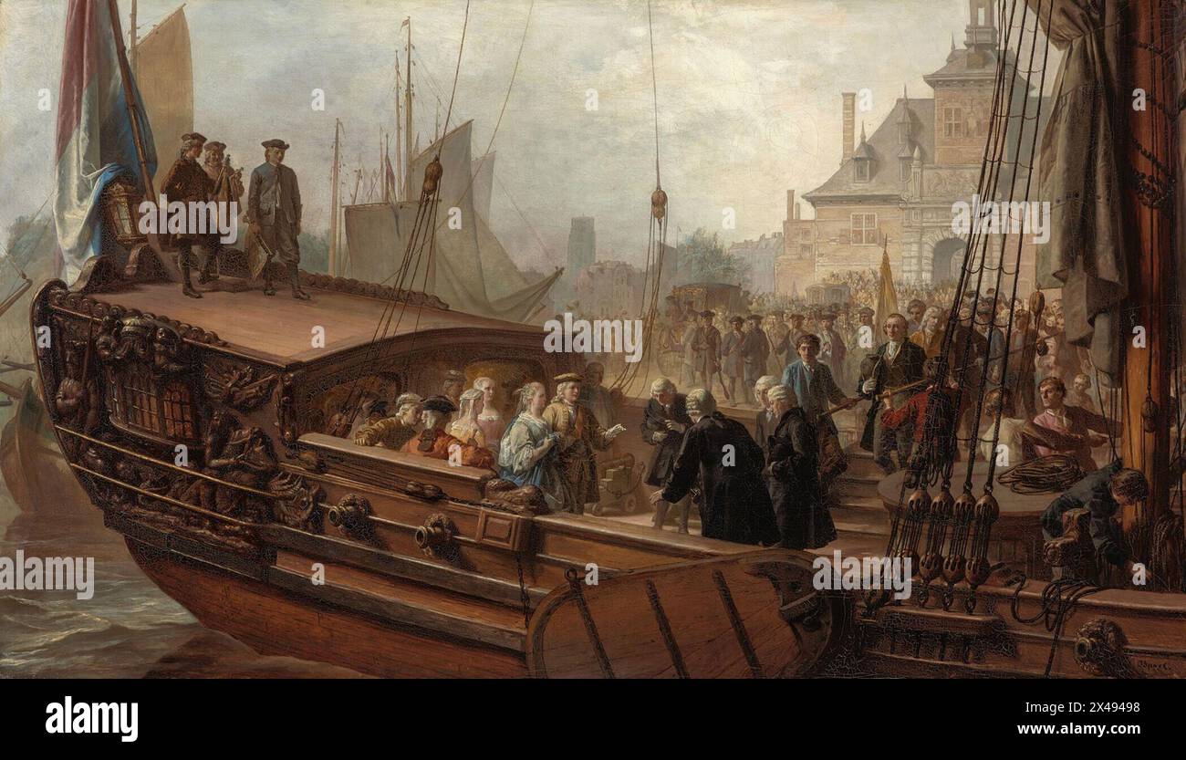 The welcome by the mayors of rotterdam of william iv hi-res stock ...