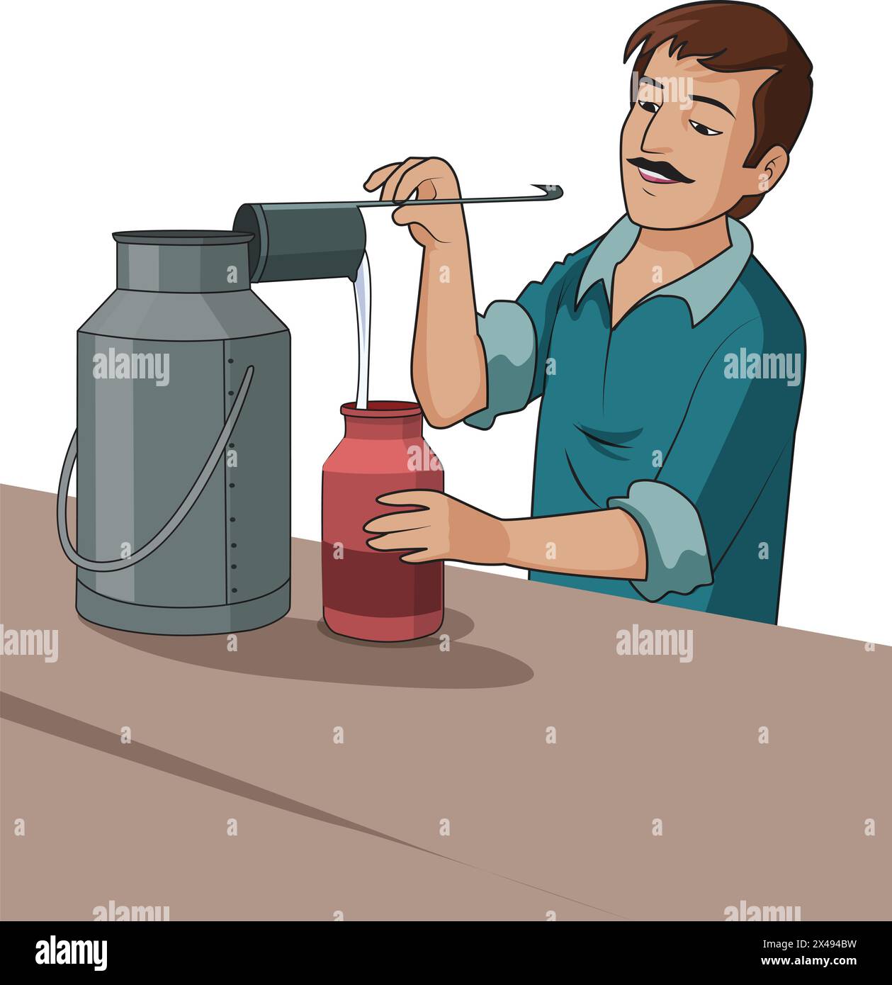 Indian milkman hi-res stock photography and images - Alamy