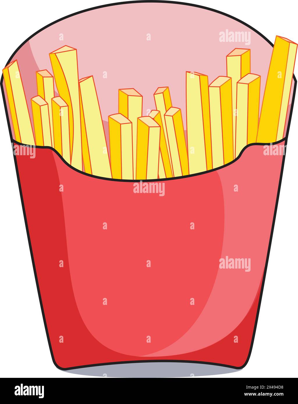 French fry closeup Stock Vector Images - Alamy