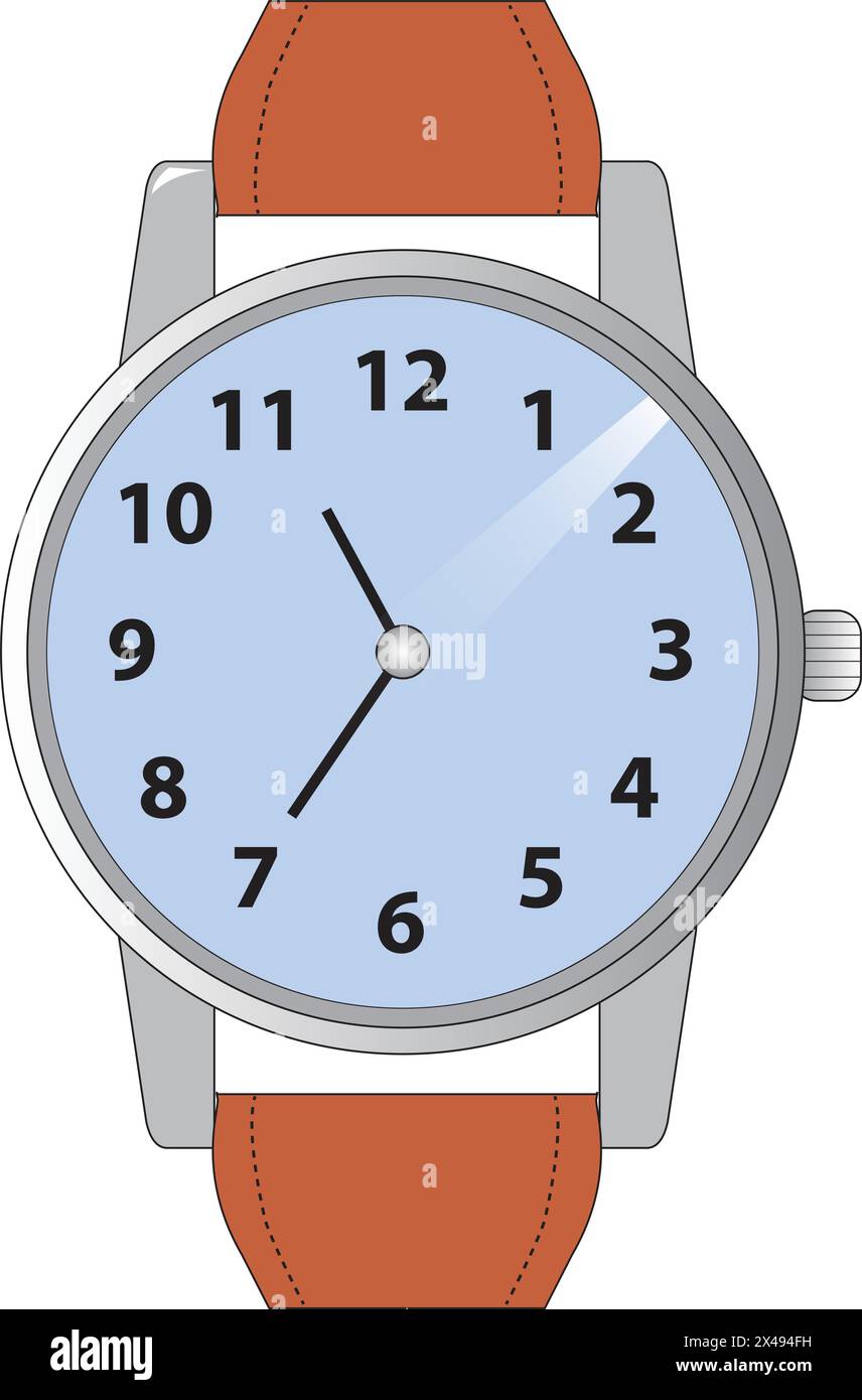 Hand wrist watch clock Stock Vector Images - Alamy
