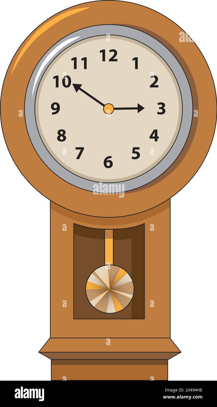 Old house wall clock Stock Vector Images - Alamy