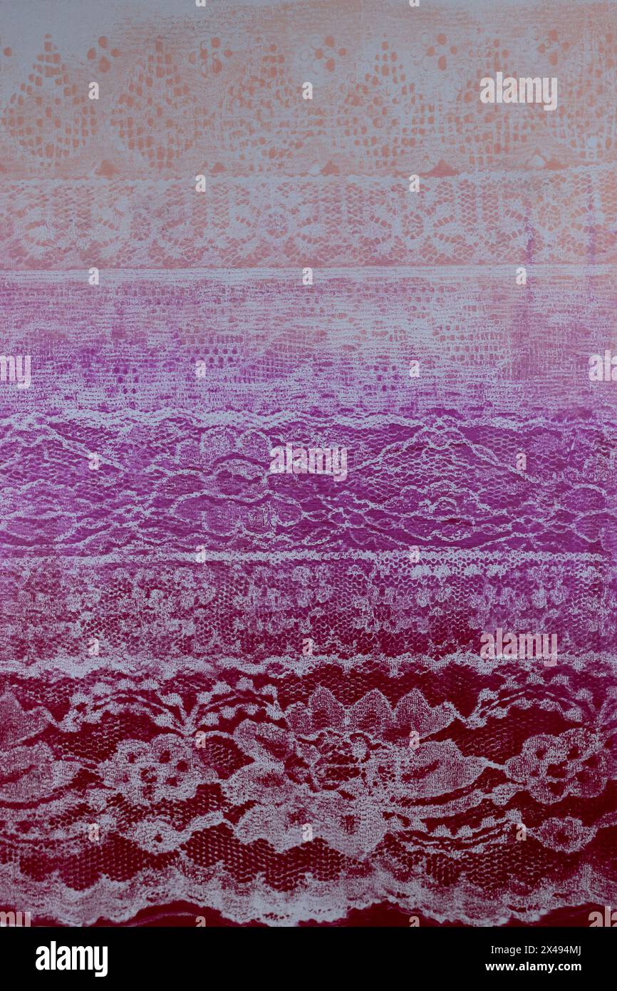 Illustration of different types of lace in feminine colors Stock Photo ...