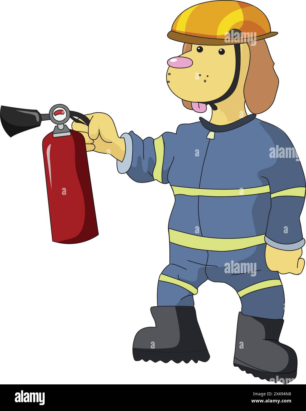 Cartoon fire extinguisher safety hi-res stock photography and images ...