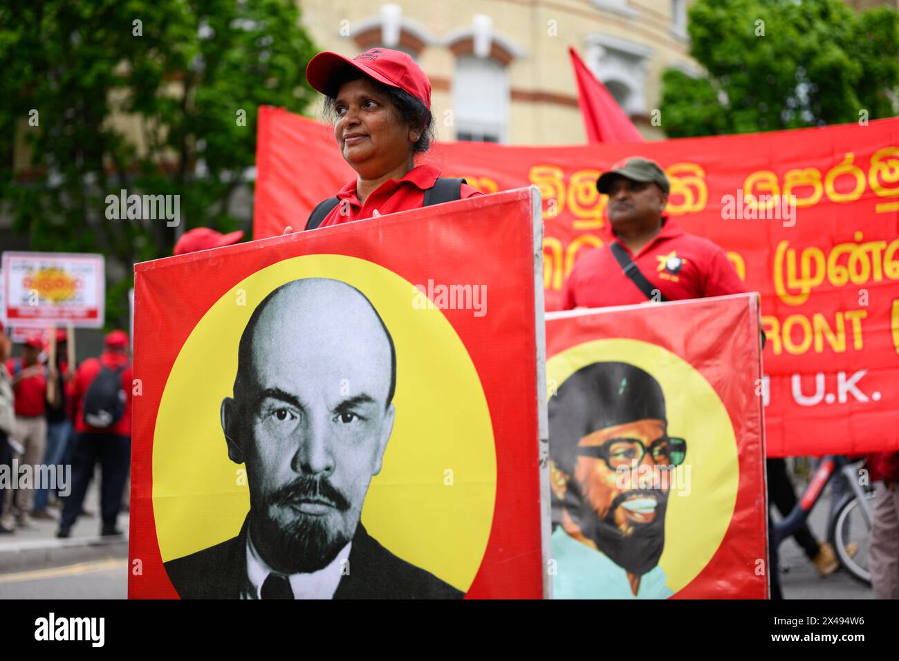 LONDON, UK, 1st May, 2024: Trade Union workers march from Clerkenwell ...