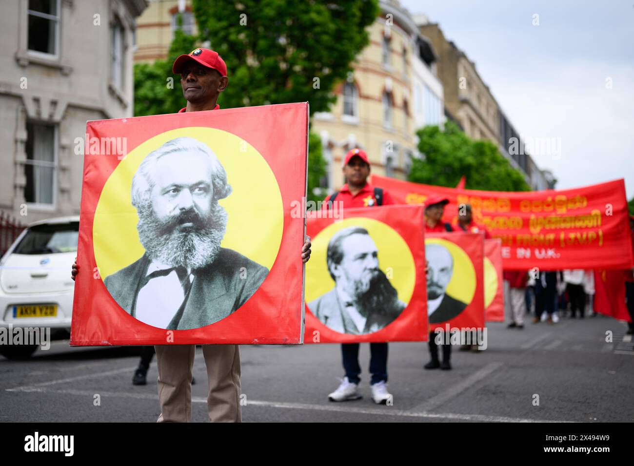 LONDON, UK, 1st May, 2024: Trade Union workers march from Clerkenwell ...