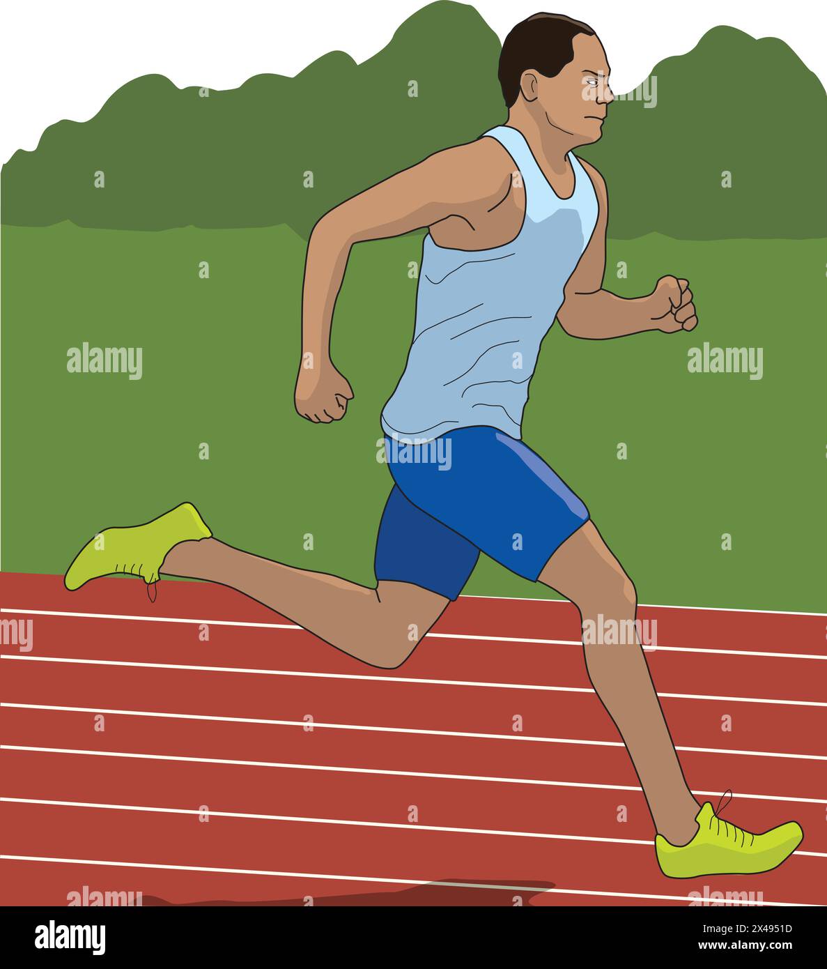 Cartoon man running on Stock Vector Images - Alamy