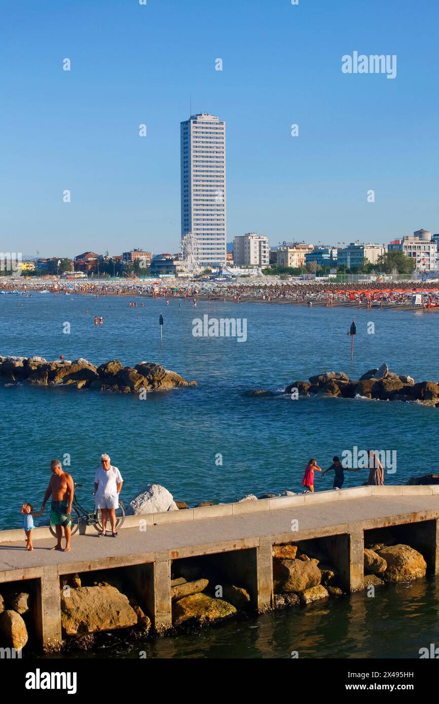 Italy Emilia Romagna Cesenatico View from the sea Stock Photo - Alamy