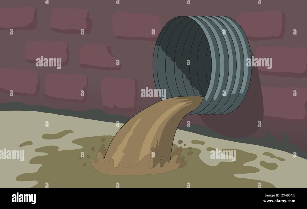 Water pollution in ocean Stock Vector Images - Alamy