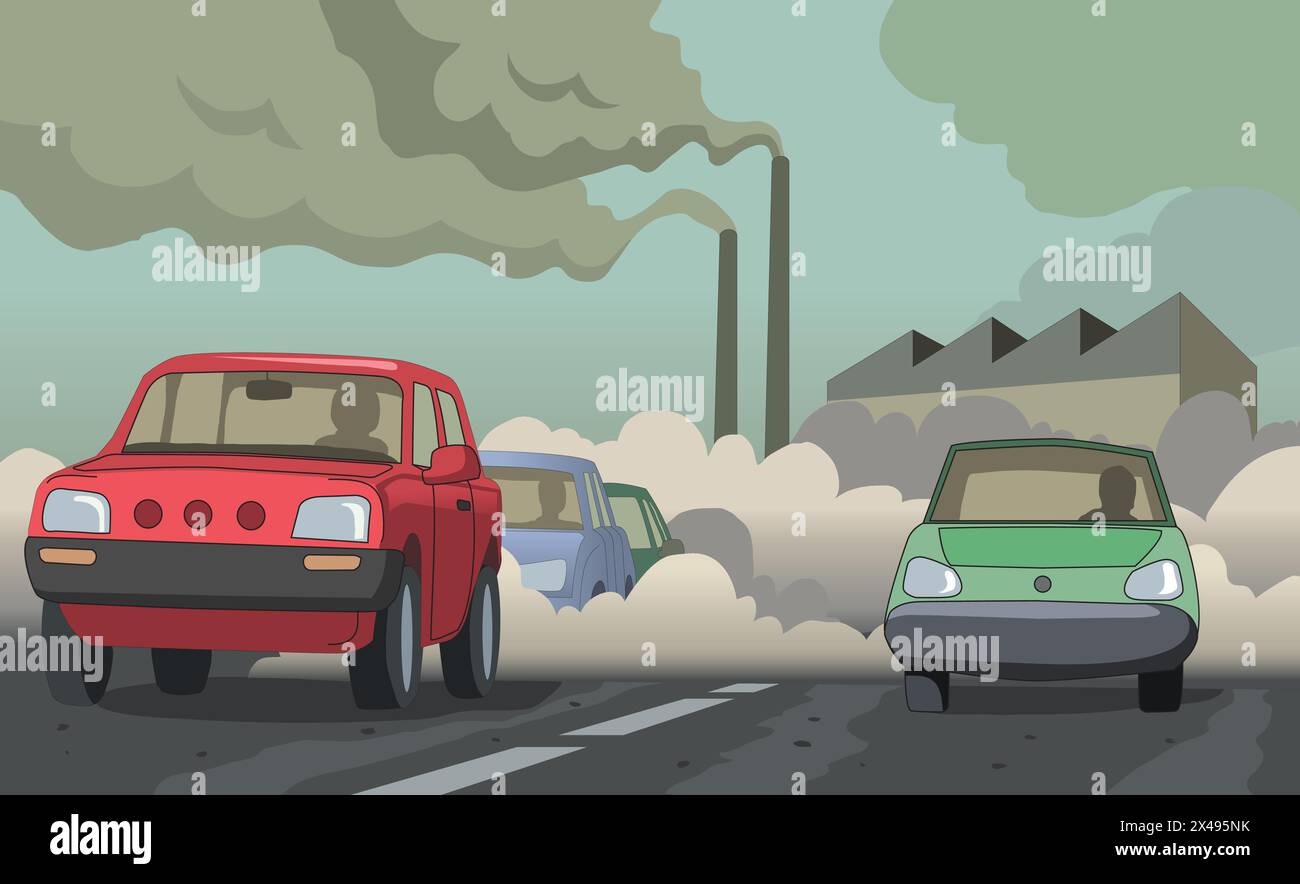 Drawing global warming greenhouse effect hi-res stock photography and ...