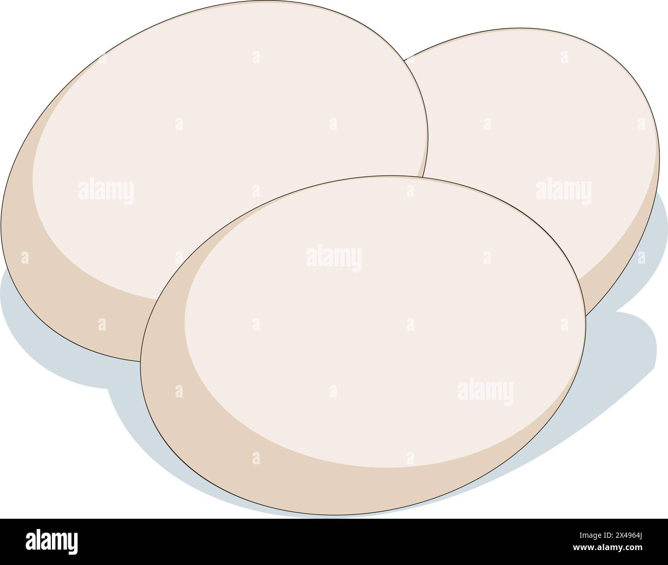 Set of 3 white eggs Stock Vector Image & Art - Alamy