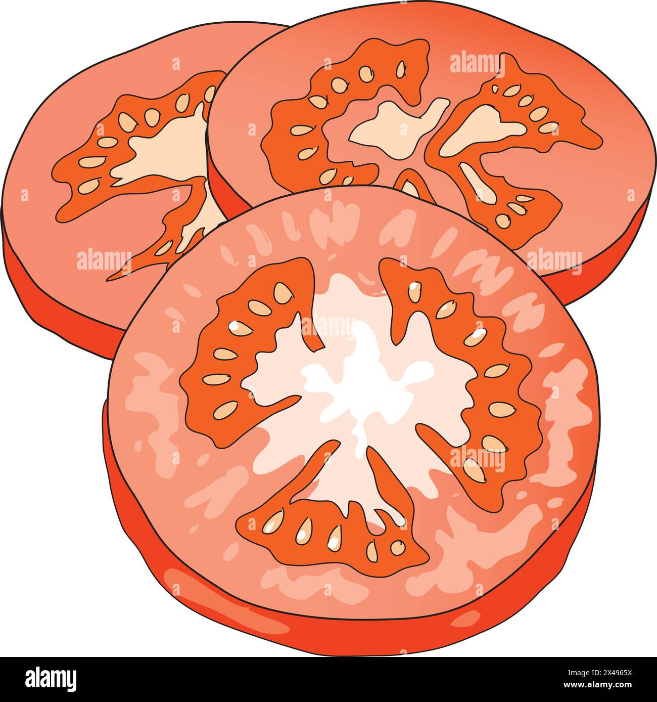 Fresh cut fruits vegetables Stock Vector Images - Alamy