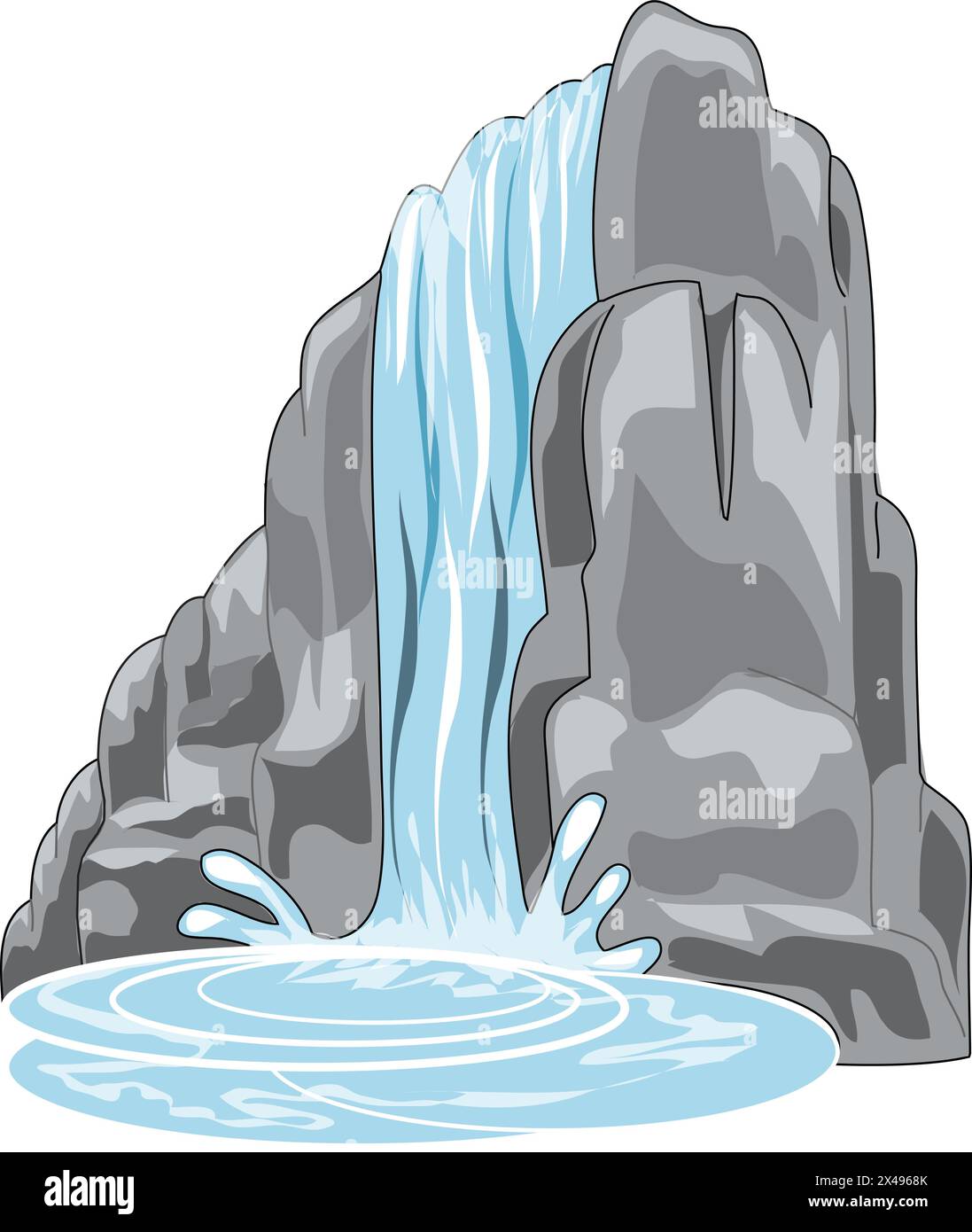 Mountain stream water flowing forest Cut Out Stock Images & Pictures ...