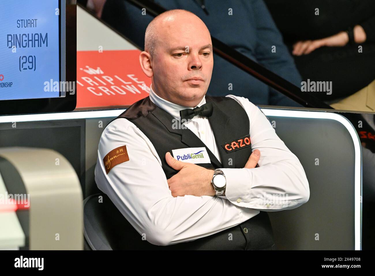 Stuart Bingham, during the Cazoo World Championships 2024 at Crucible ...