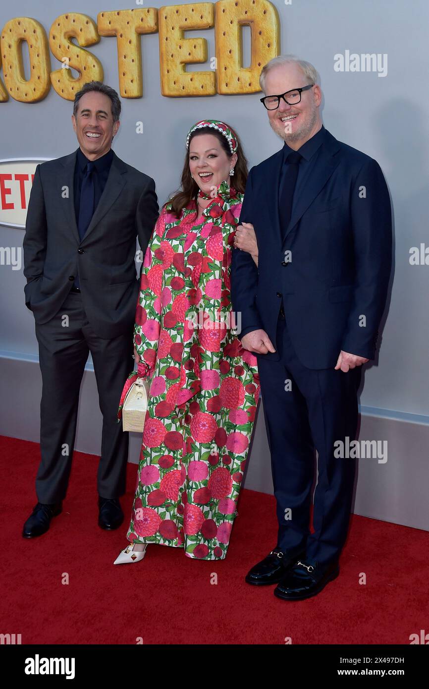 Jerry Seinfeld, Melissa McCarthy und Jim Gaffigan bei der Premiere des ...