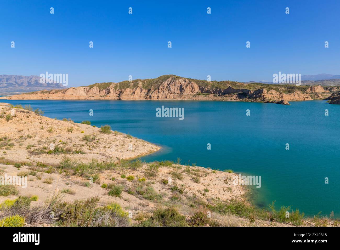 Lake Negratin reservoir, Sierra de Baza, Granada Province, Andalusia ...