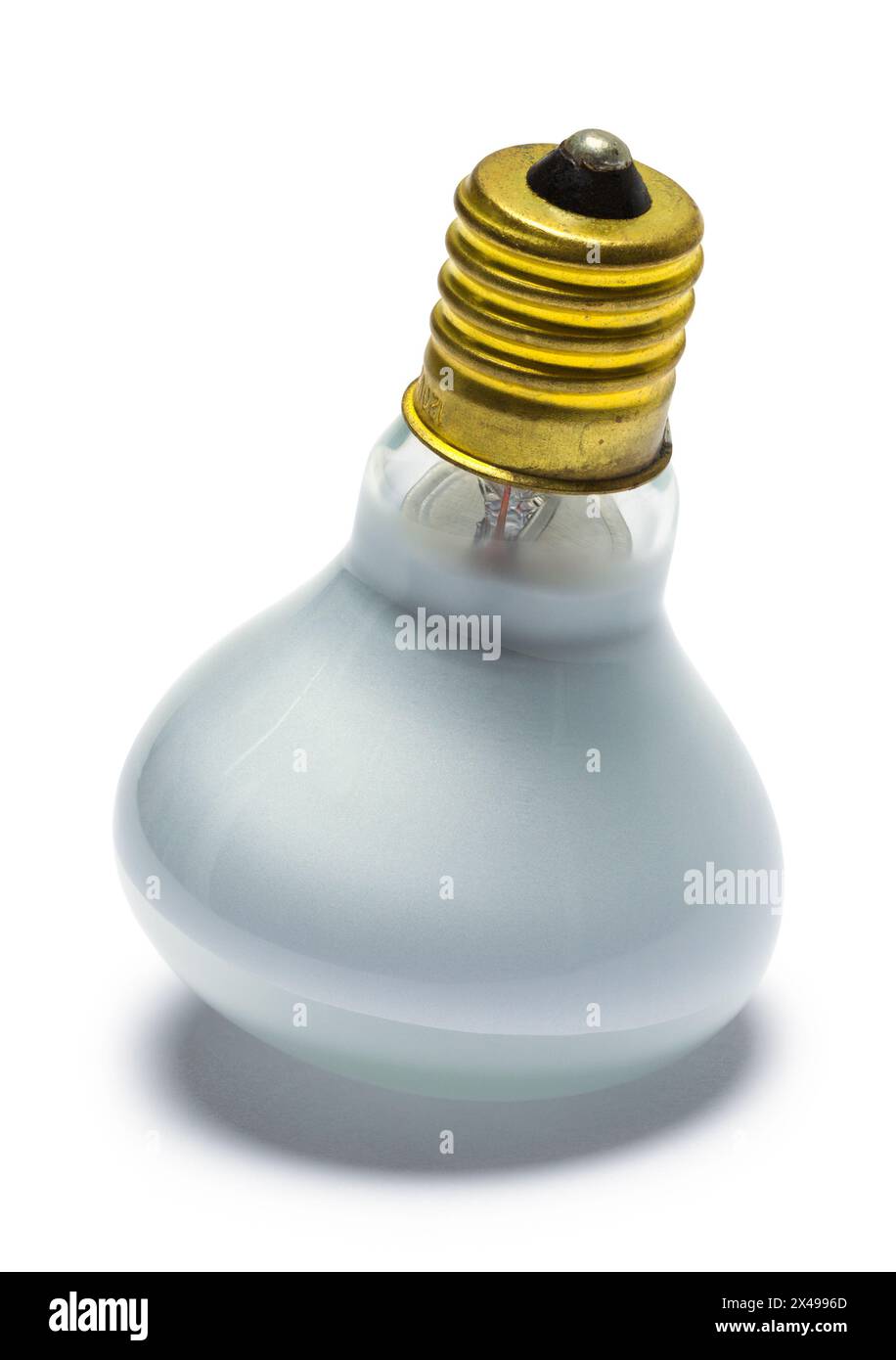 Old Tipped Lightbulb Cut Out on White Stock Photo - Alamy