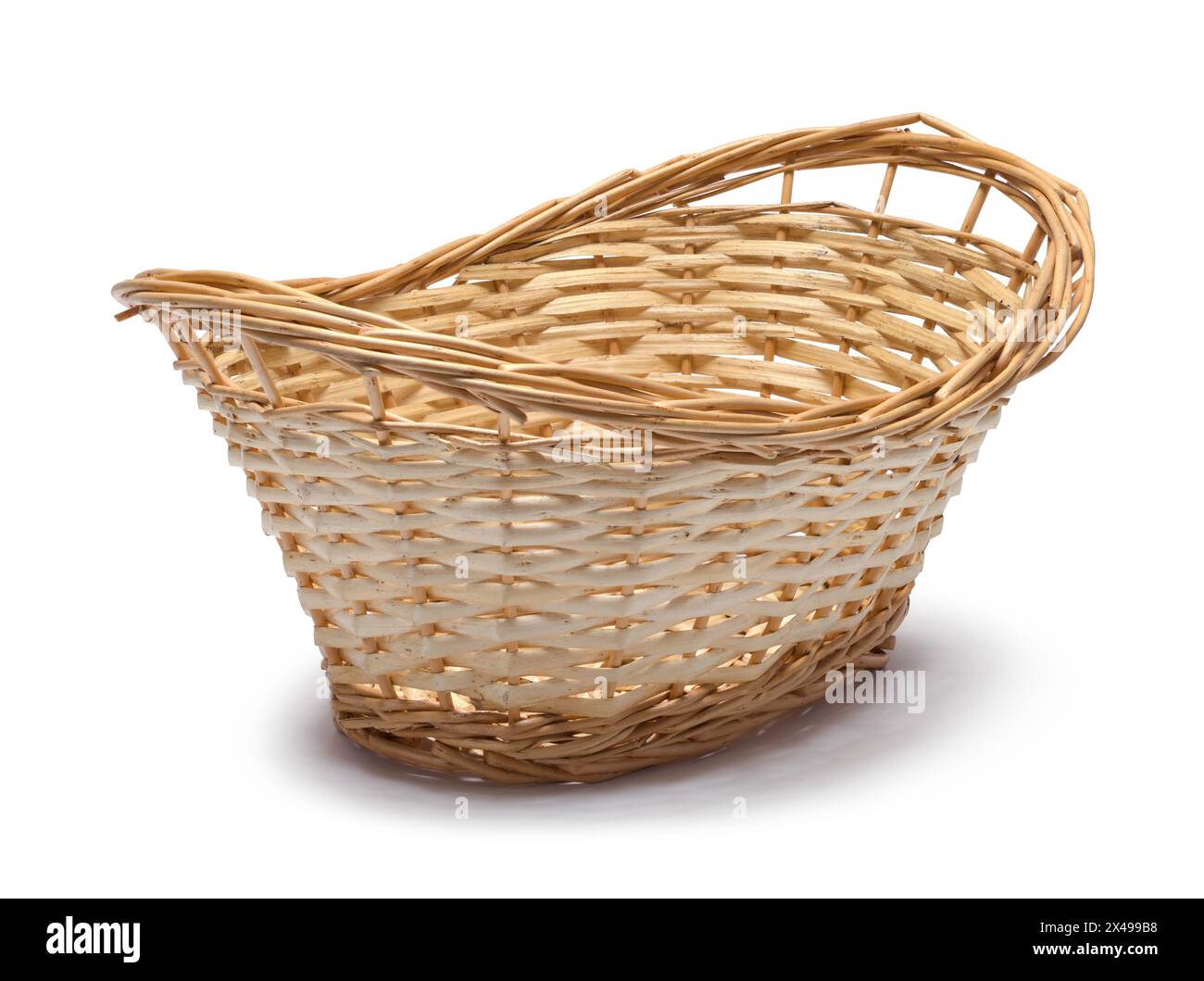 Wicker Hand Basket Cut Out on White Stock Photo - Alamy
