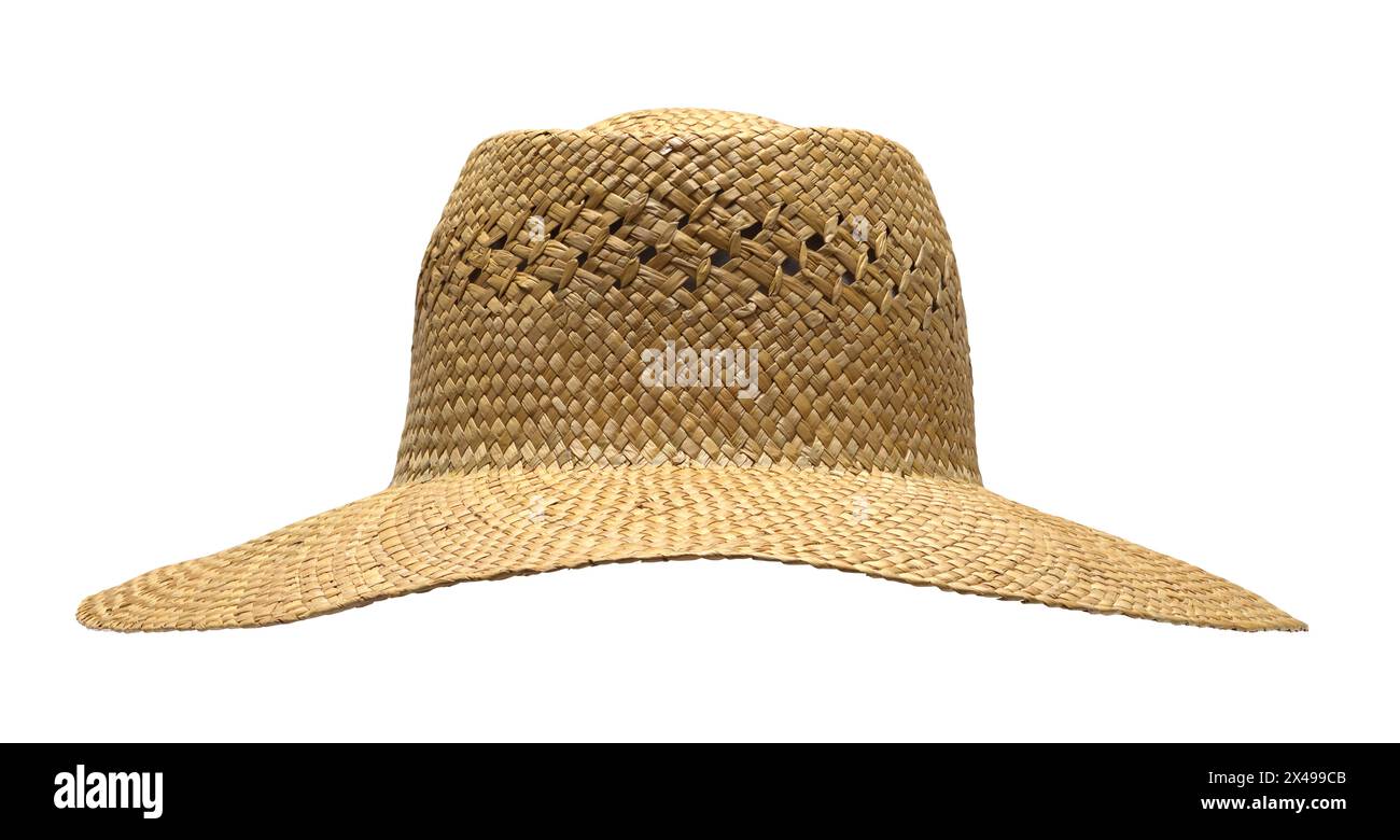Womans Straw Hat Cut Out on White Stock Photo - Alamy