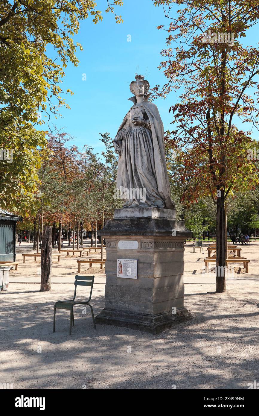 PARIS, FRANCE - AUGUST 30, 2019: This is a monument to the French Queen ...
