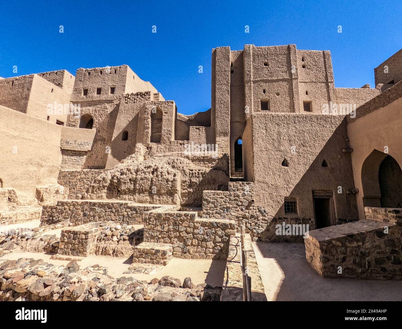 View of the UNESCO World Heritage Bahla Fort, Bahla, Oman Stock Photo ...