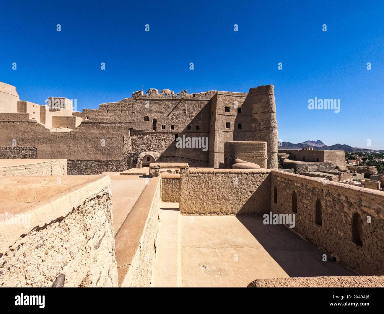 View of the UNESCO World Heritage Bahla Fort, Bahla, Oman Stock Photo ...