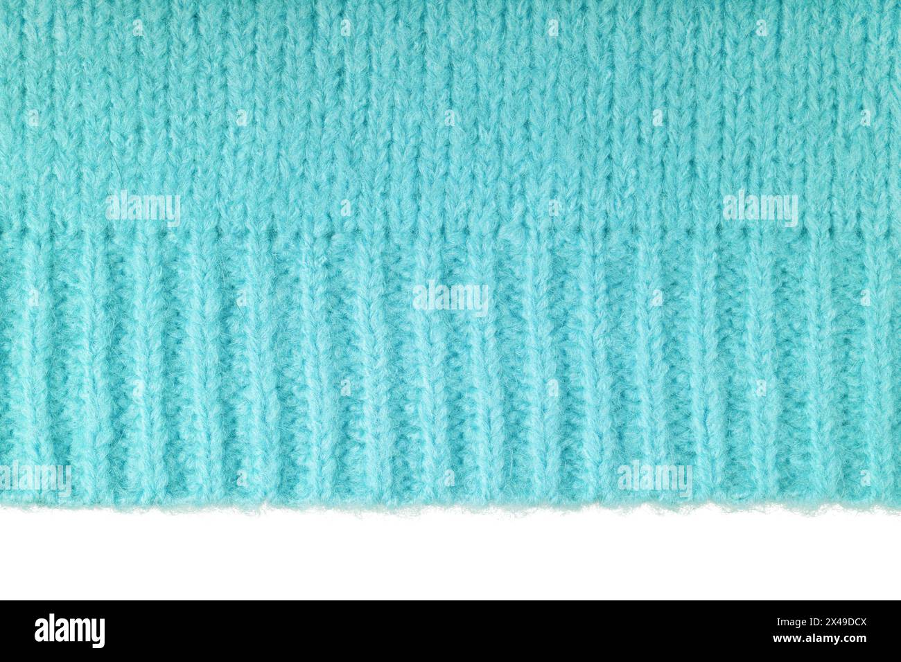 Turquioise knitted woolen jersey fabric, sweater, pullover texture with ...