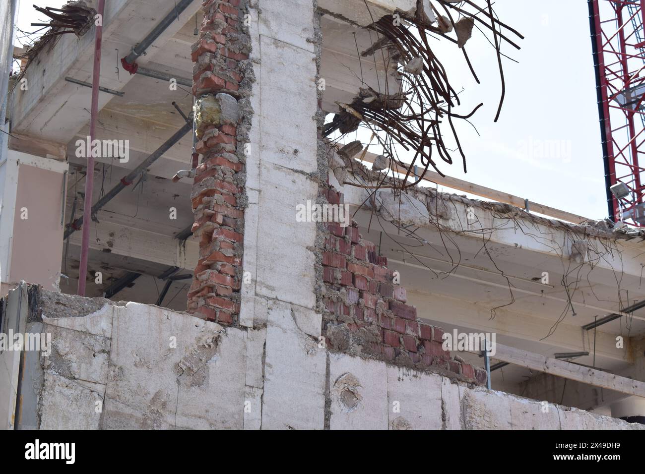ruin of a shopping mall during decontruction Stock Photo - Alamy