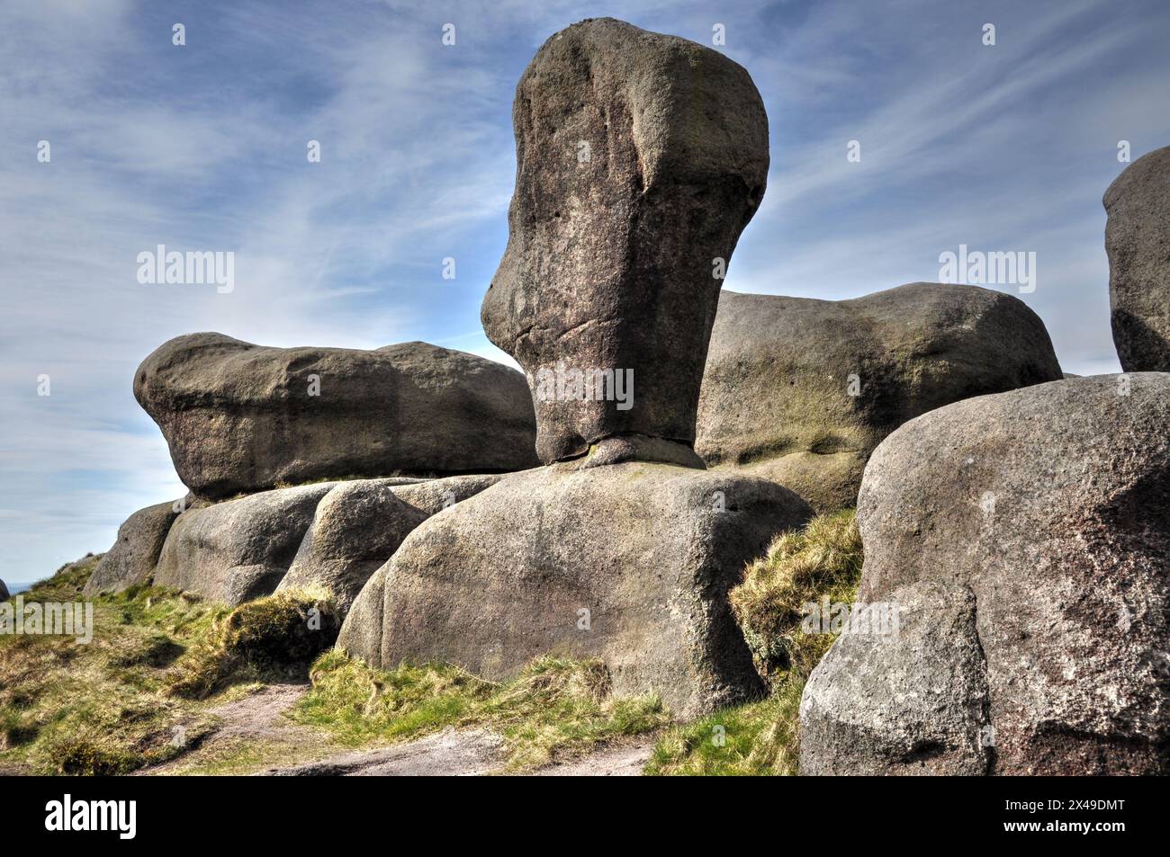 Massive, weird, eroded rock formations in the area known as The ...