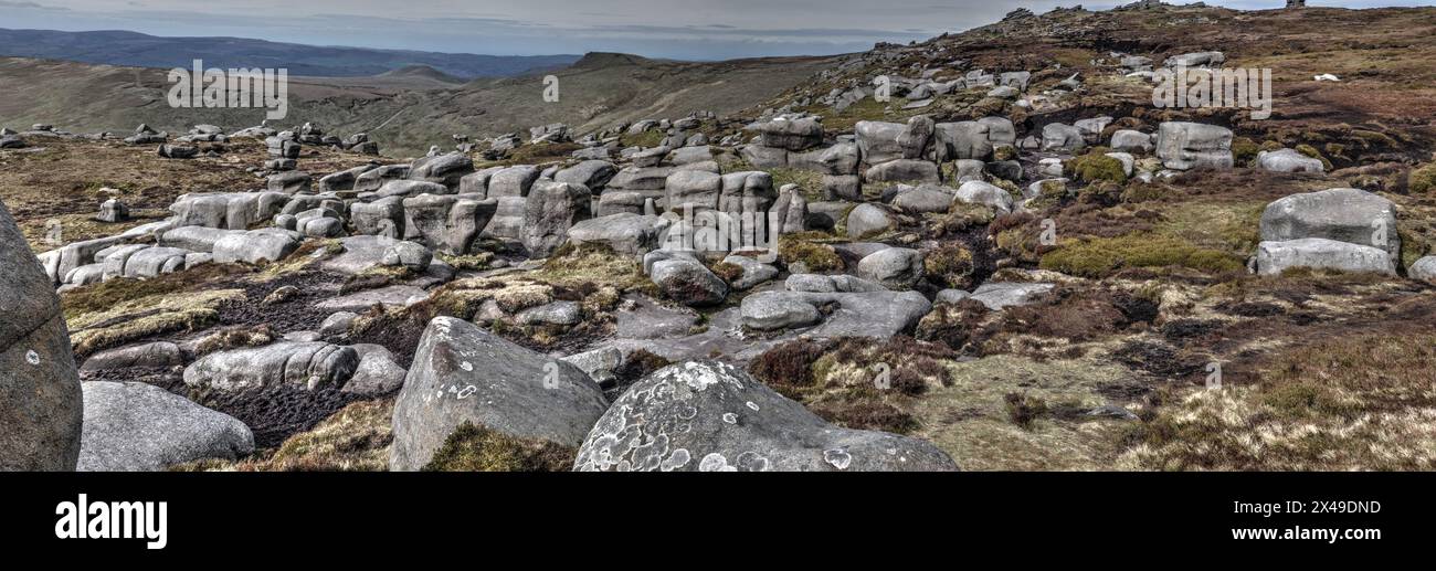 Massive, weird, eroded rock formations in the area known as The ...