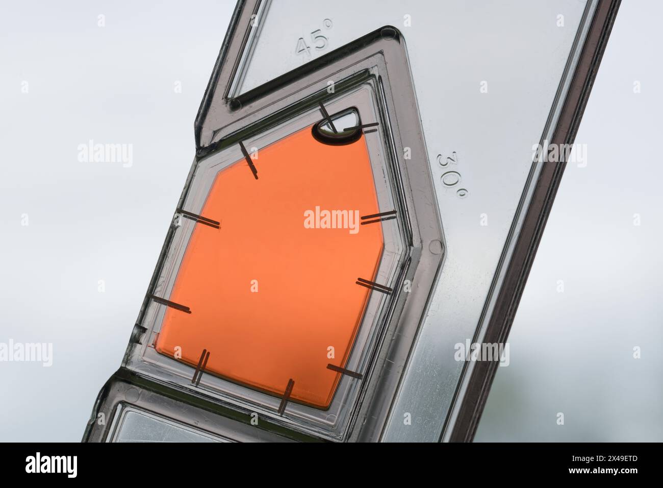 A spirit level is used to accurately measure whether a surface is level ...