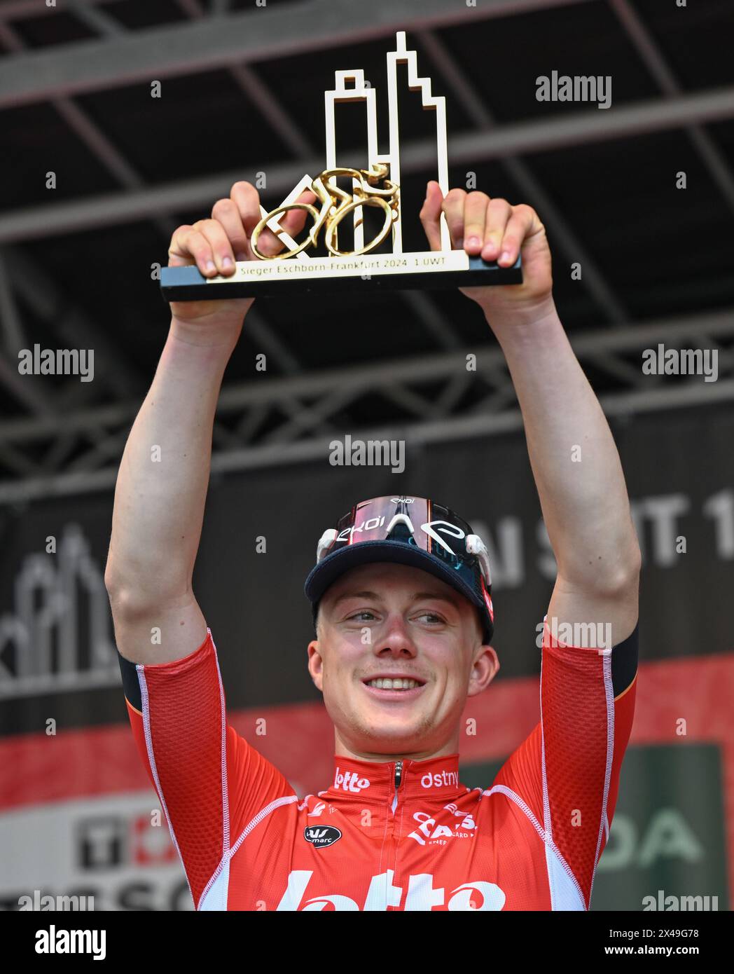 01 May 2024, Hesse, Frankfurt/Main: Cycling: UCI WorldTour - Eschborn ...