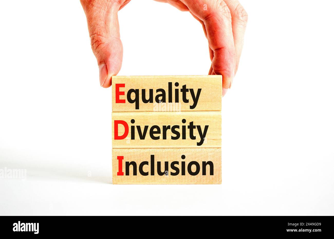 EDI equality diversity inclusion symbol. Concept words EDI equality diversity inclusion on ...