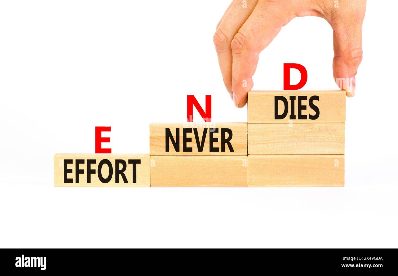 END effort never dies symbol. Concept words END effort never dies on ...