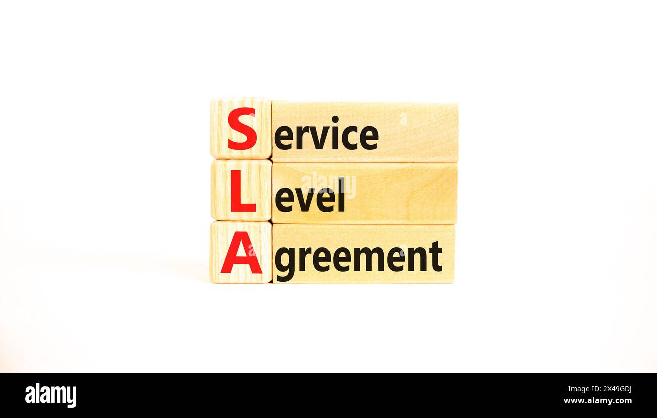 SLA service level agreement symbol. Concept words SLA service level ...