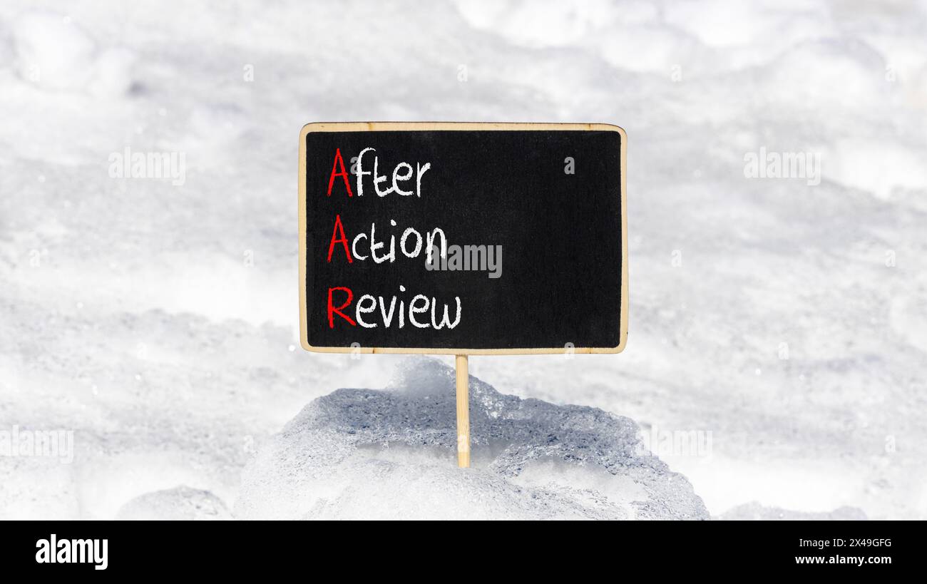 AAR After action review symbol. Concept words AAR After action review ...