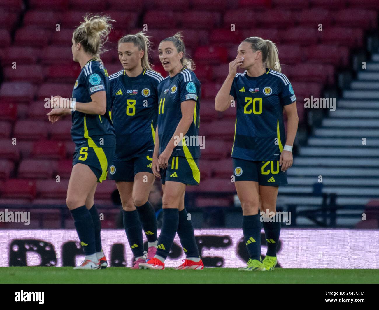 Glasgow, Scotland UK. April 9th, 2024: UEFA Women's European Qualifiers 2025 between Scotland ...