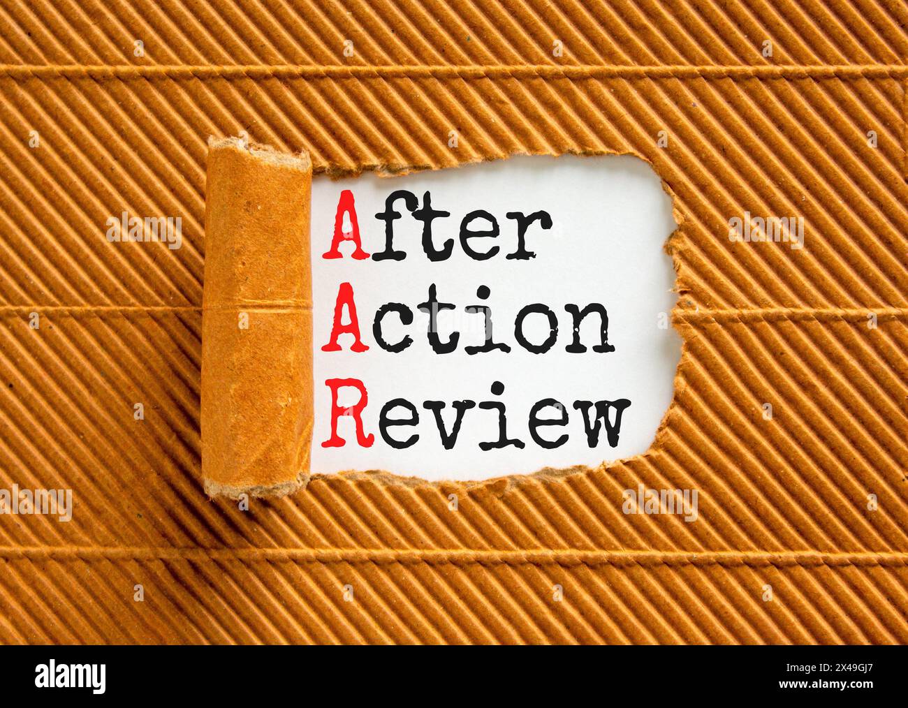 AAR After action review symbol. Concept words AAR After action review ...