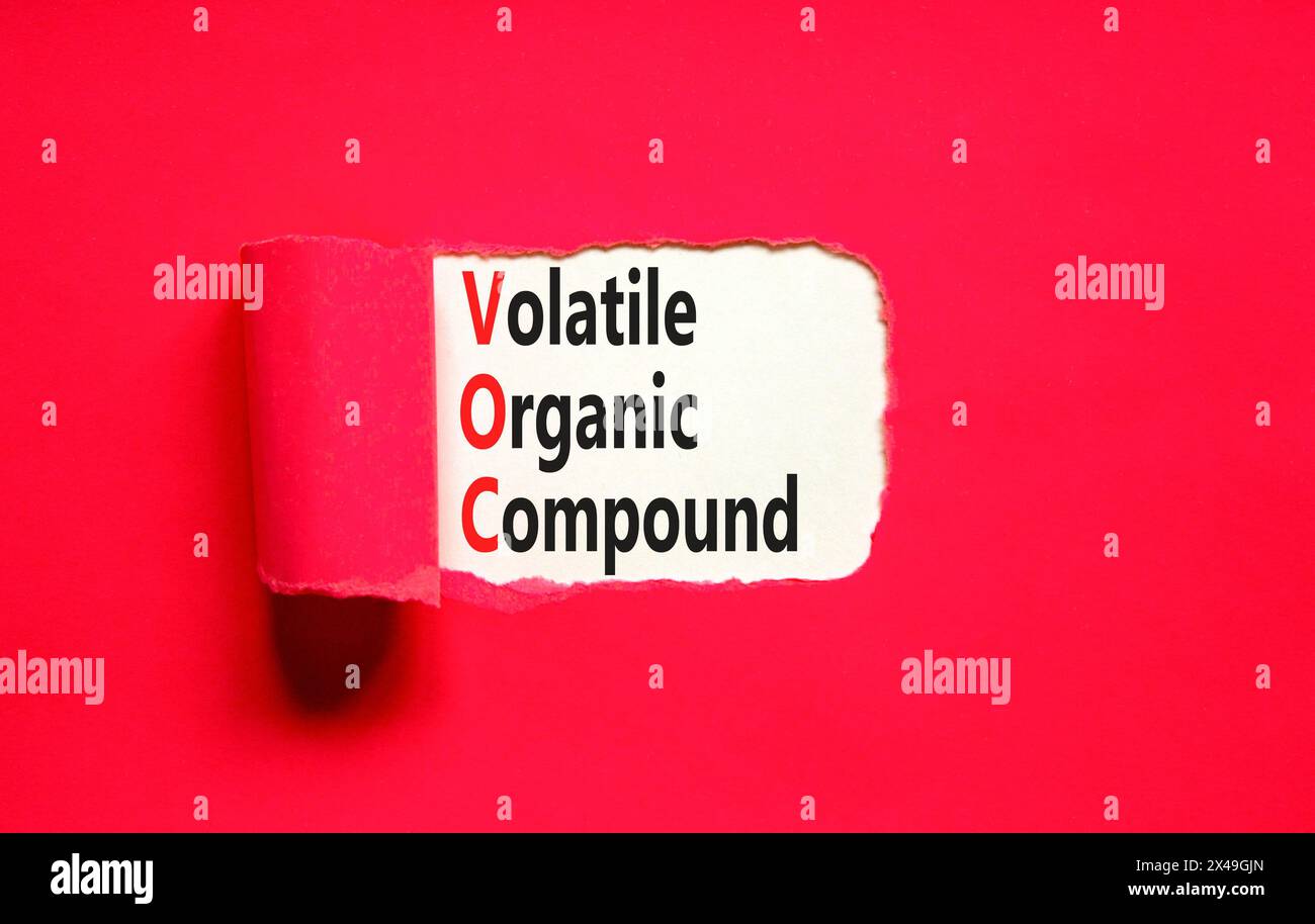 VOC volatile organic compound symbol. Concept words VOC volatile ...