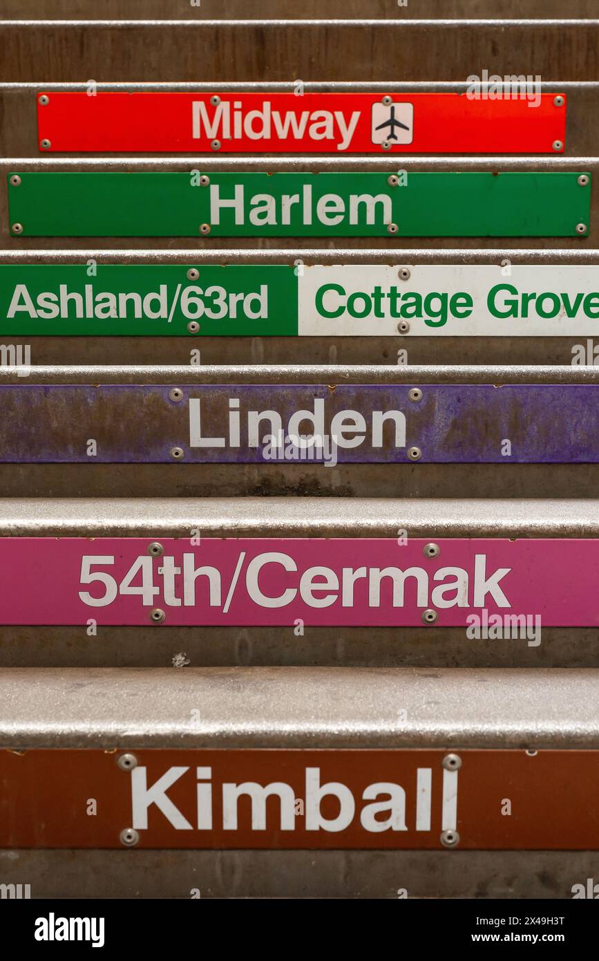 Entrance subway station loop chicago hi-res stock photography and ...