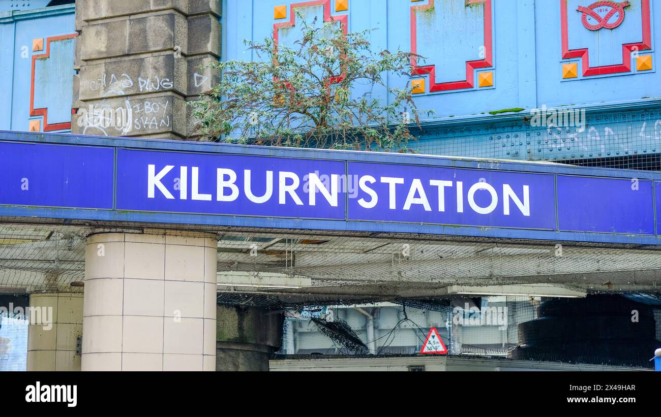 LONDON- APRIL 2nd, 2024: Kilburn Underground Station- Jubilee line ...
