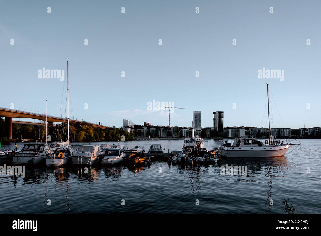 Harbor scene several boats hi-res stock photography and images - Alamy
