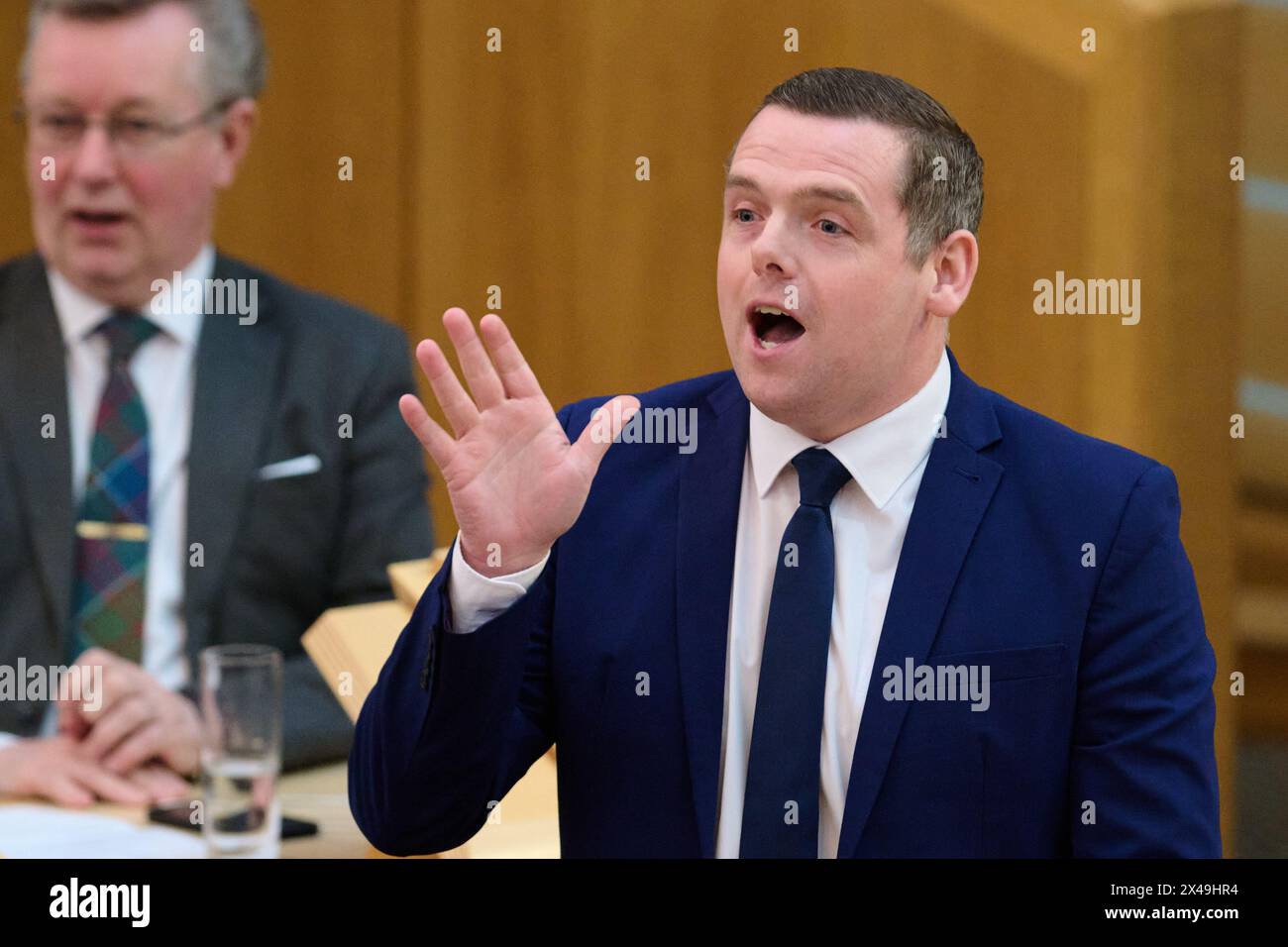 Edinburgh Scotland, UK 01 May 2024. Douglas Ross MSP at the Scottish ...