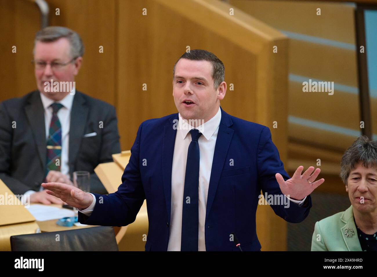 Edinburgh Scotland, UK 01 May 2024. Douglas Ross MSP at the Scottish ...