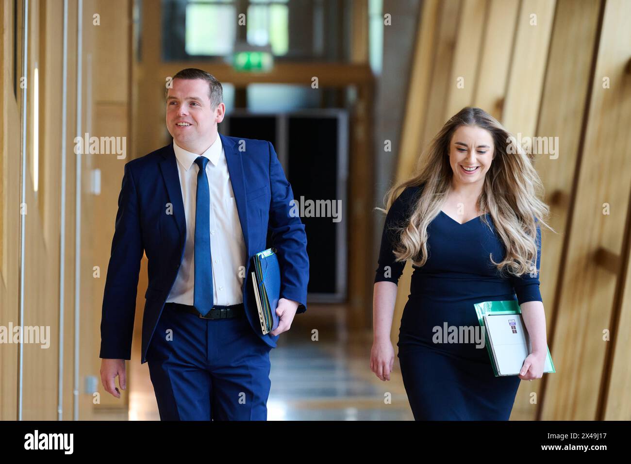 Edinburgh Scotland, UK 01 May 2024. Douglas Ross MSP and Meghan ...
