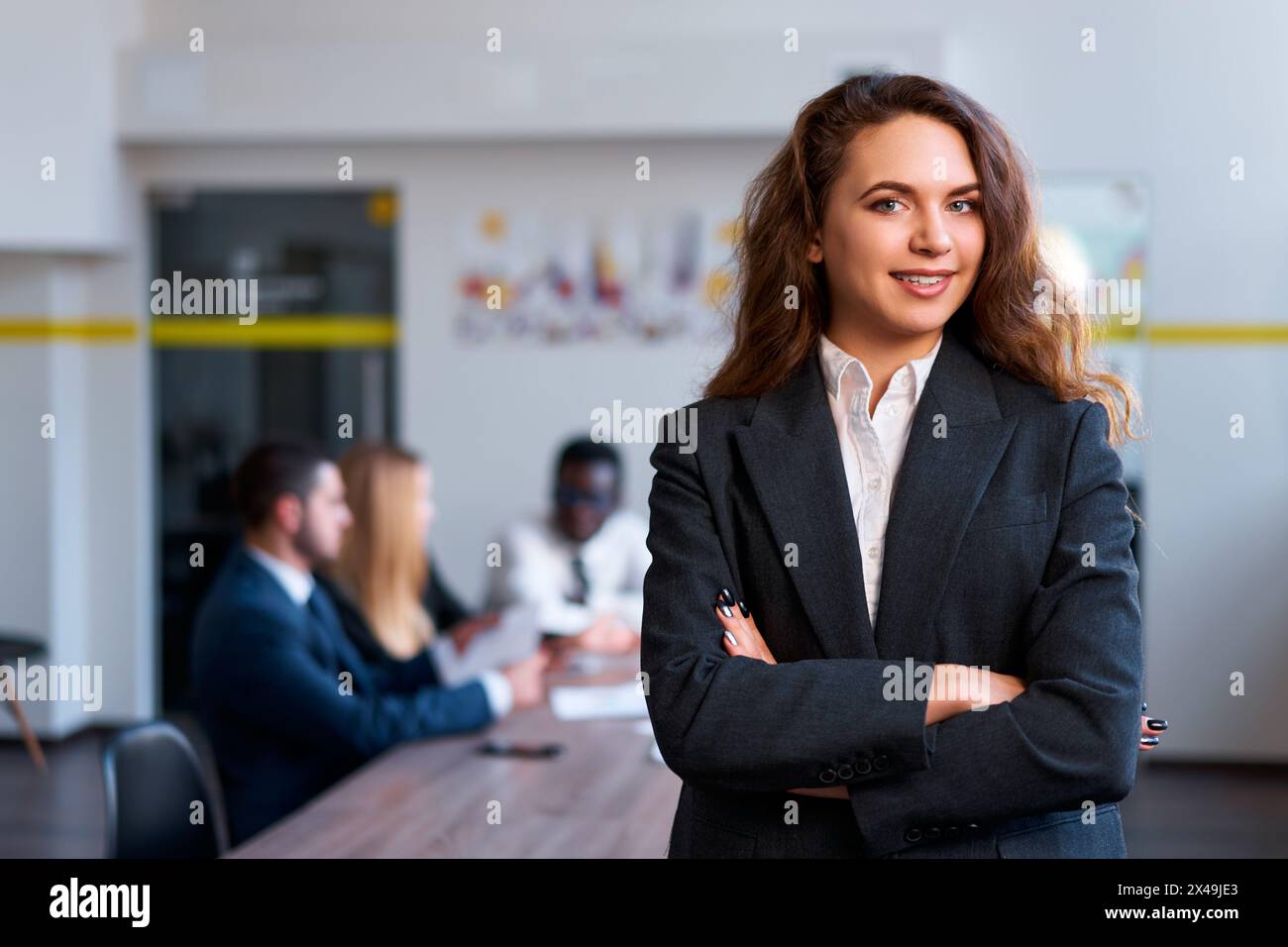 Manager oversees work team hi-res stock photography and images - Alamy