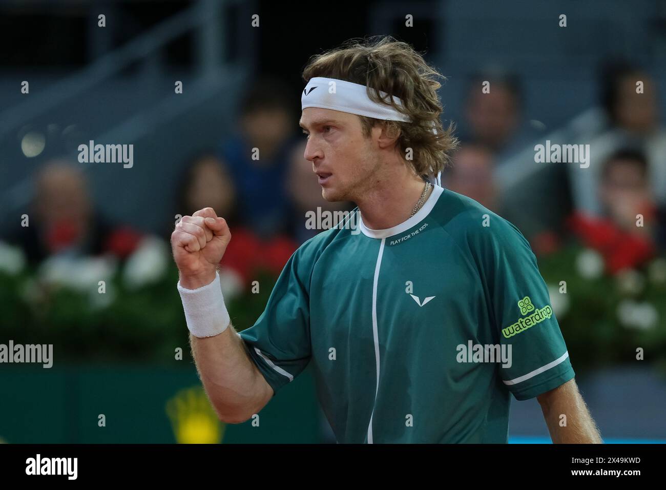 Andrey Rublev of Russia against Alcaraz after their Men’s Singles ...