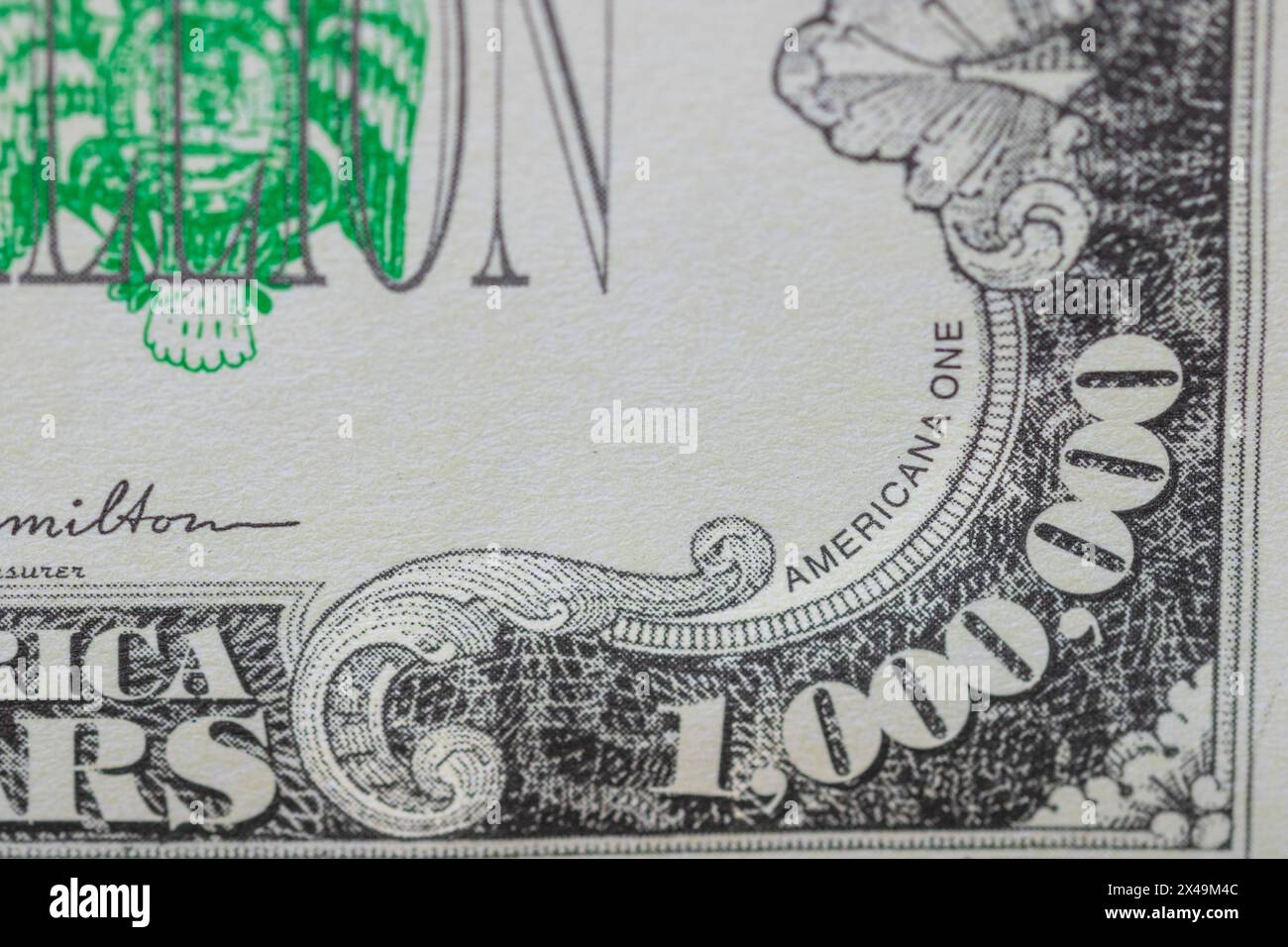 One million dollar bill. US inflation Stock Photo - Alamy